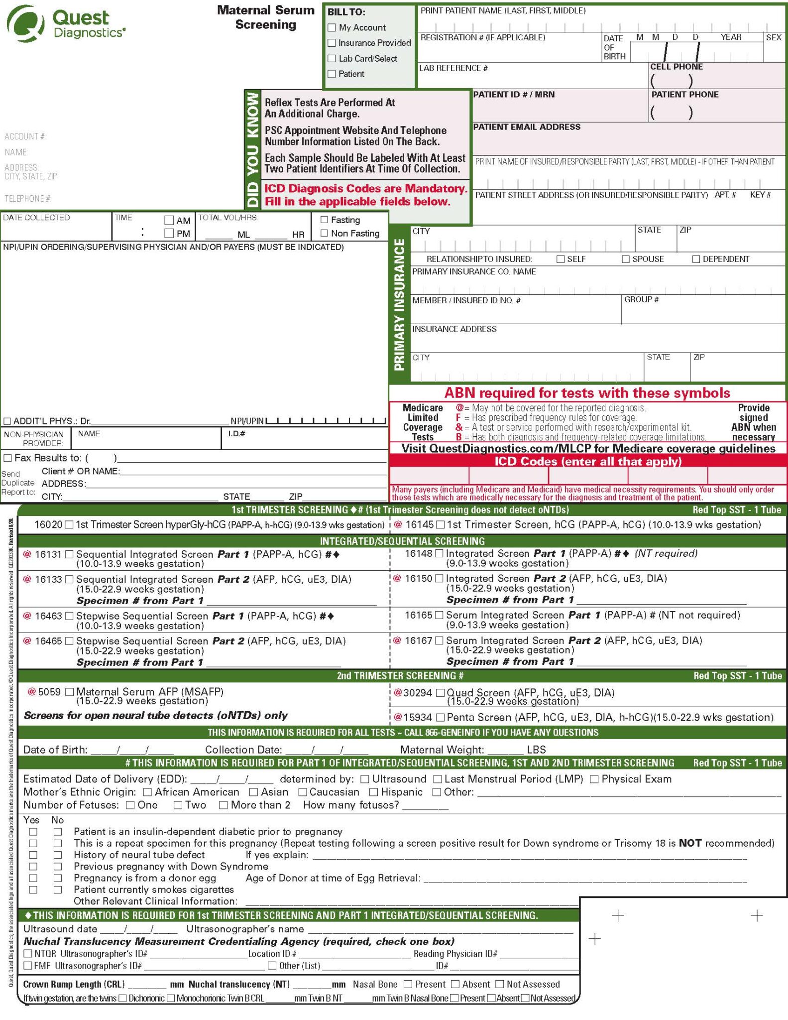 Provider Forms | Alverno Laboratories | Illinois and Indiana