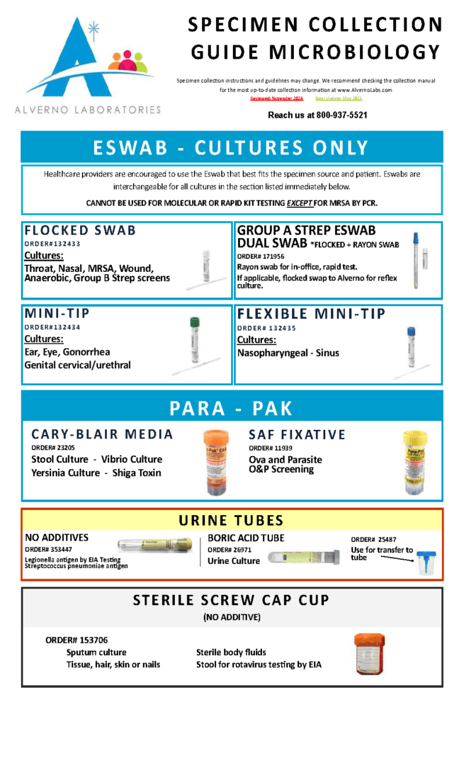 Instructions and Information | Alverno Laboratories | Illinois and Indiana