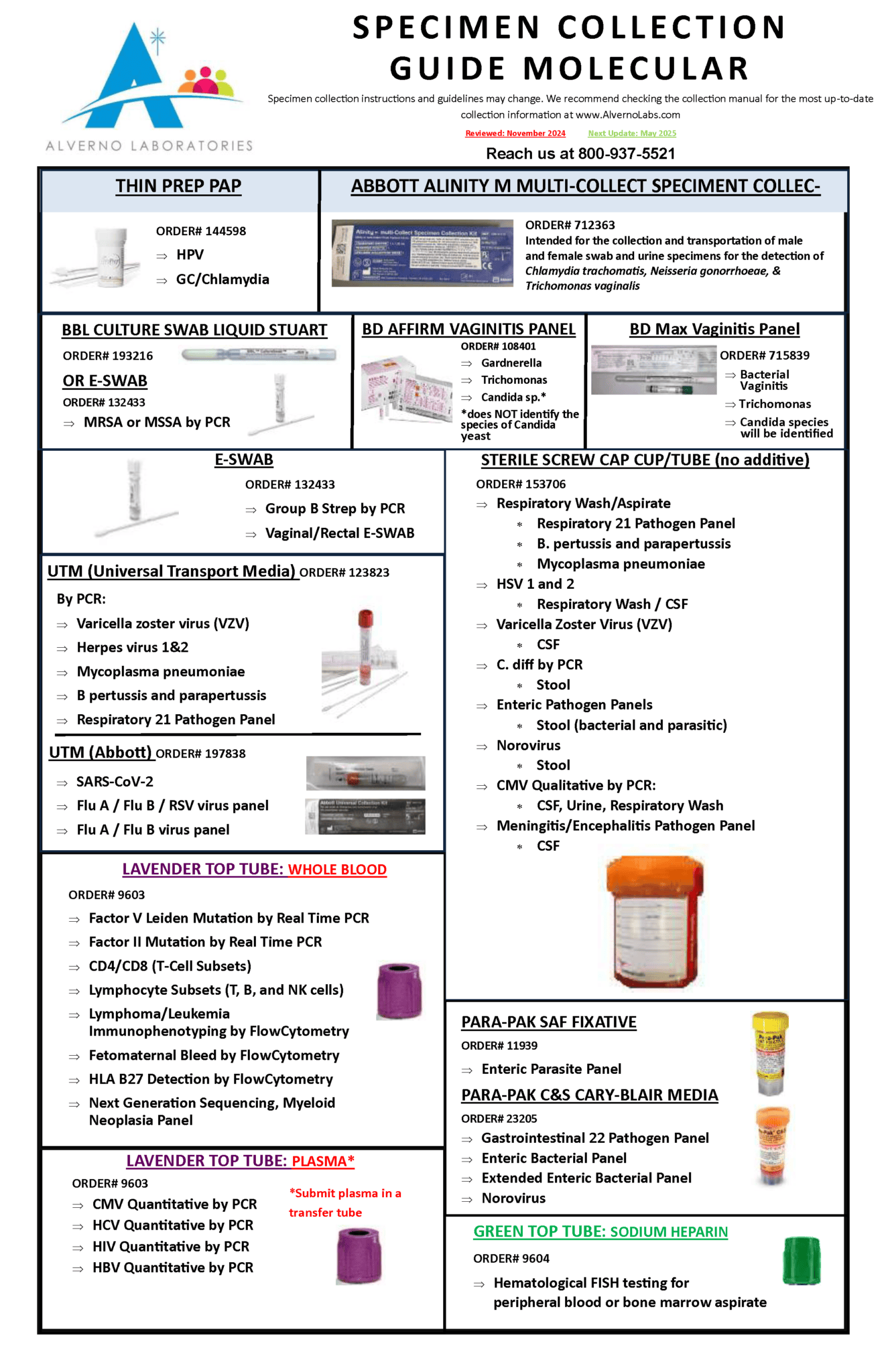 Instructions and Information | Alverno Laboratories | Illinois and Indiana