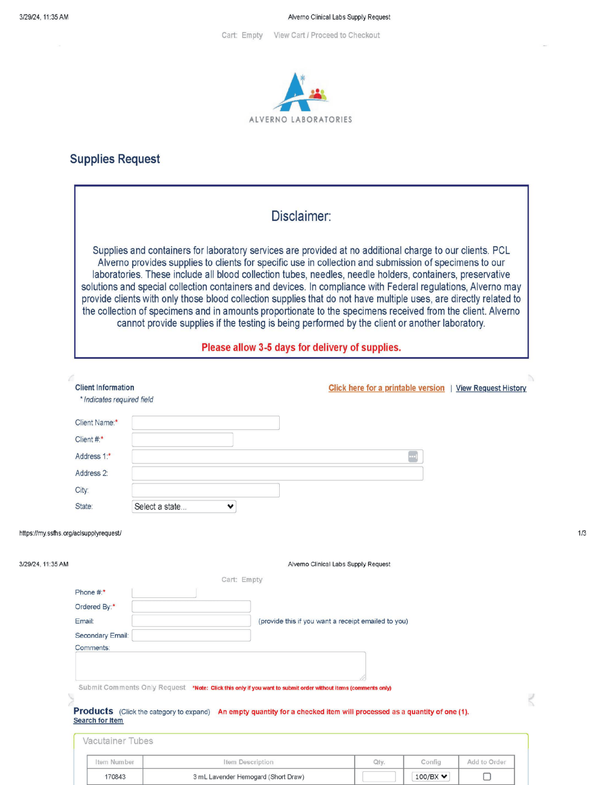 Provider Forms | Alverno Laboratories | Illinois and Indiana