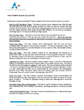 Instructions and Information | Alverno Laboratories | Illinois and Indiana
